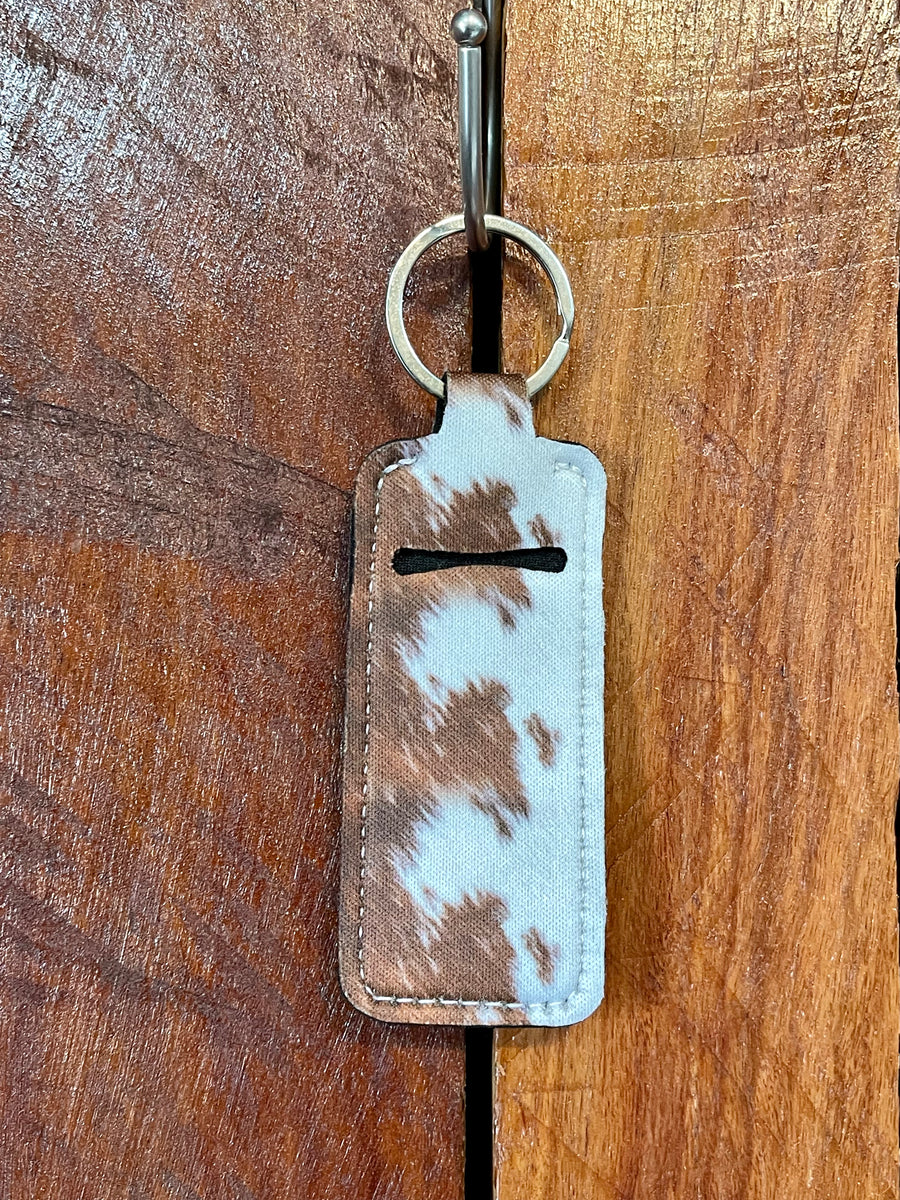 Keyring - Lipgloss Holder - Cowhide Print – Queen B Country